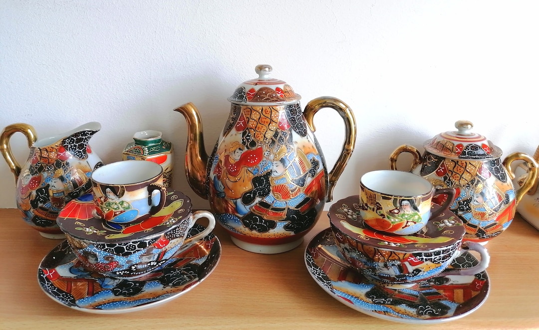 Vintage Japanese Porcelain Tea Set Collection of 13 Items From 1950 ...