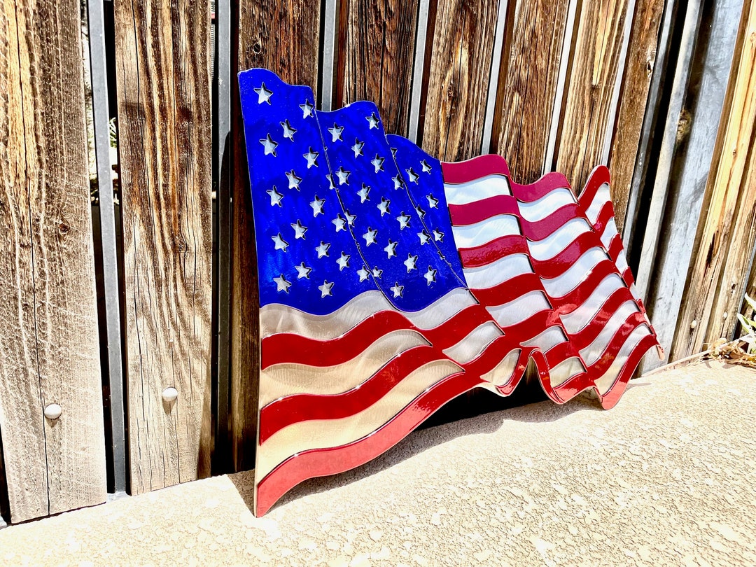 American Flag Wall Metal Sign - Etsy
