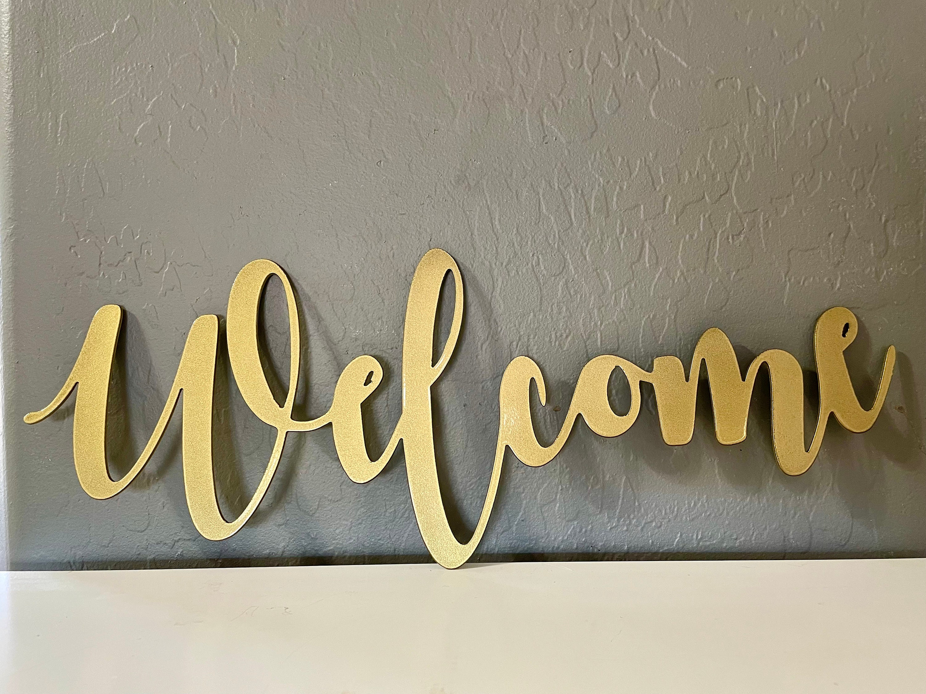 Welcome Metal Sign - Etsy