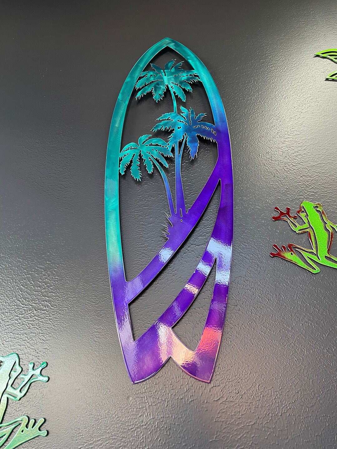 Surfboard Metal Wall Decor - Etsy
