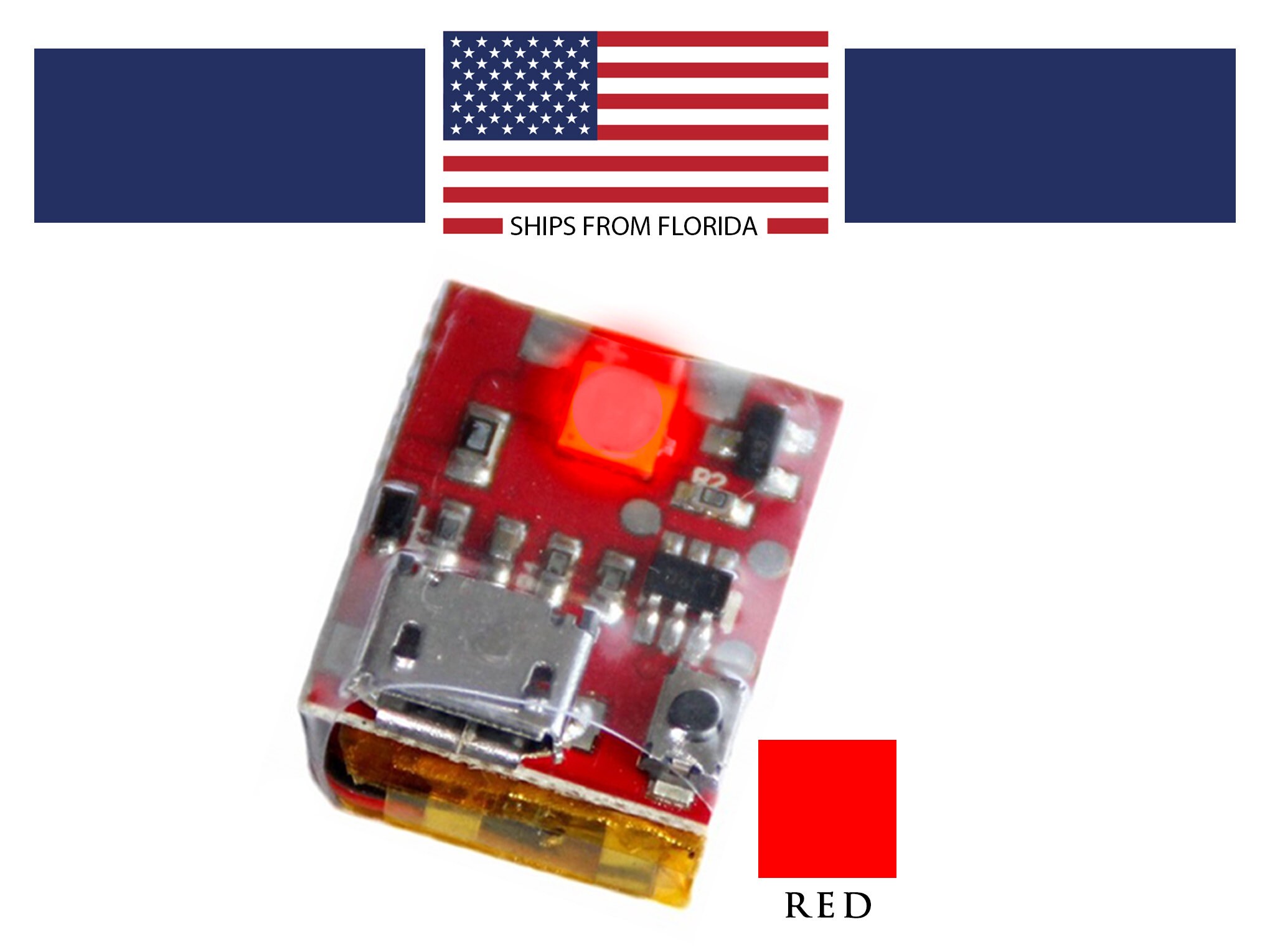 LED Safety Light Ultra Bright Red Flashing Strobe for Helmet or Bicycle ...