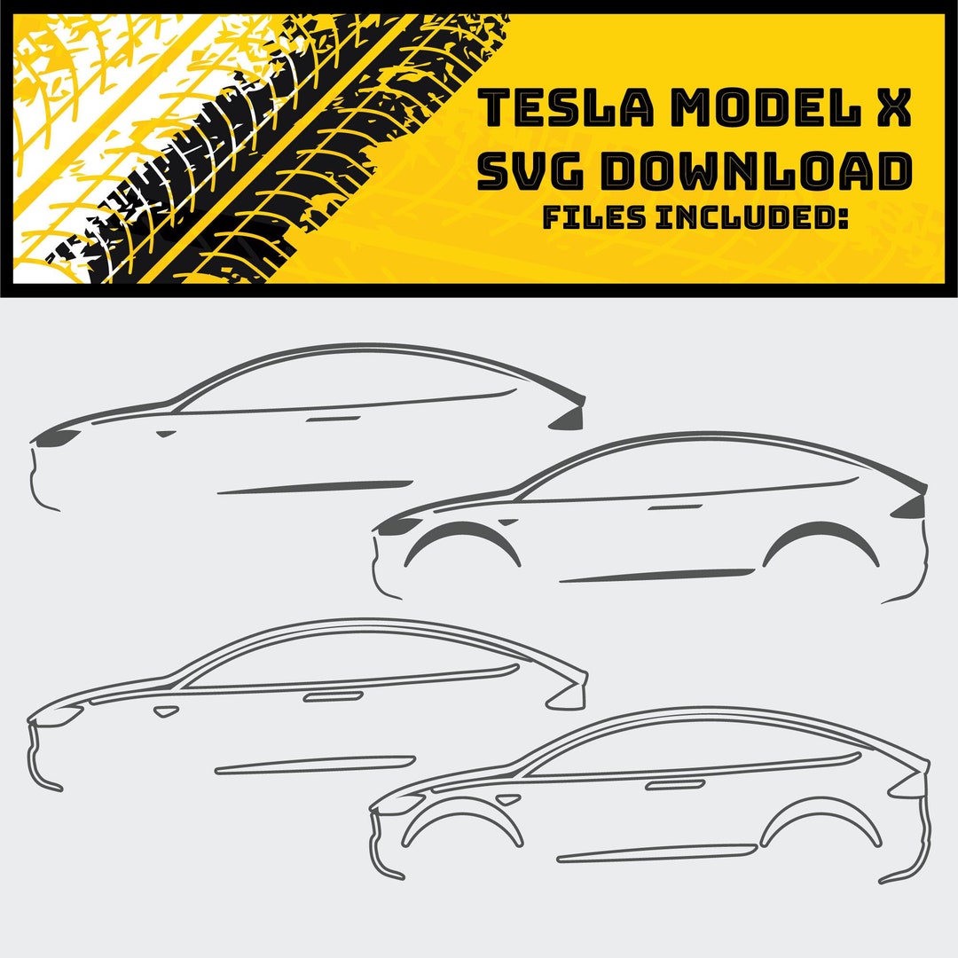Tesla Model X Inspired Digital Download for Vinyl Cutting Machine-svg ...