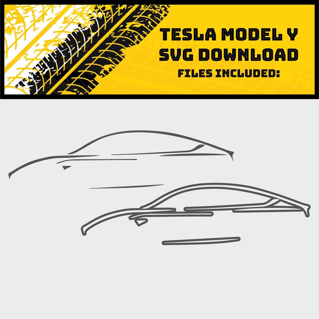 Tesla Model Y Inspired Digital Download for Vinyl Cutting Machine-svg ...