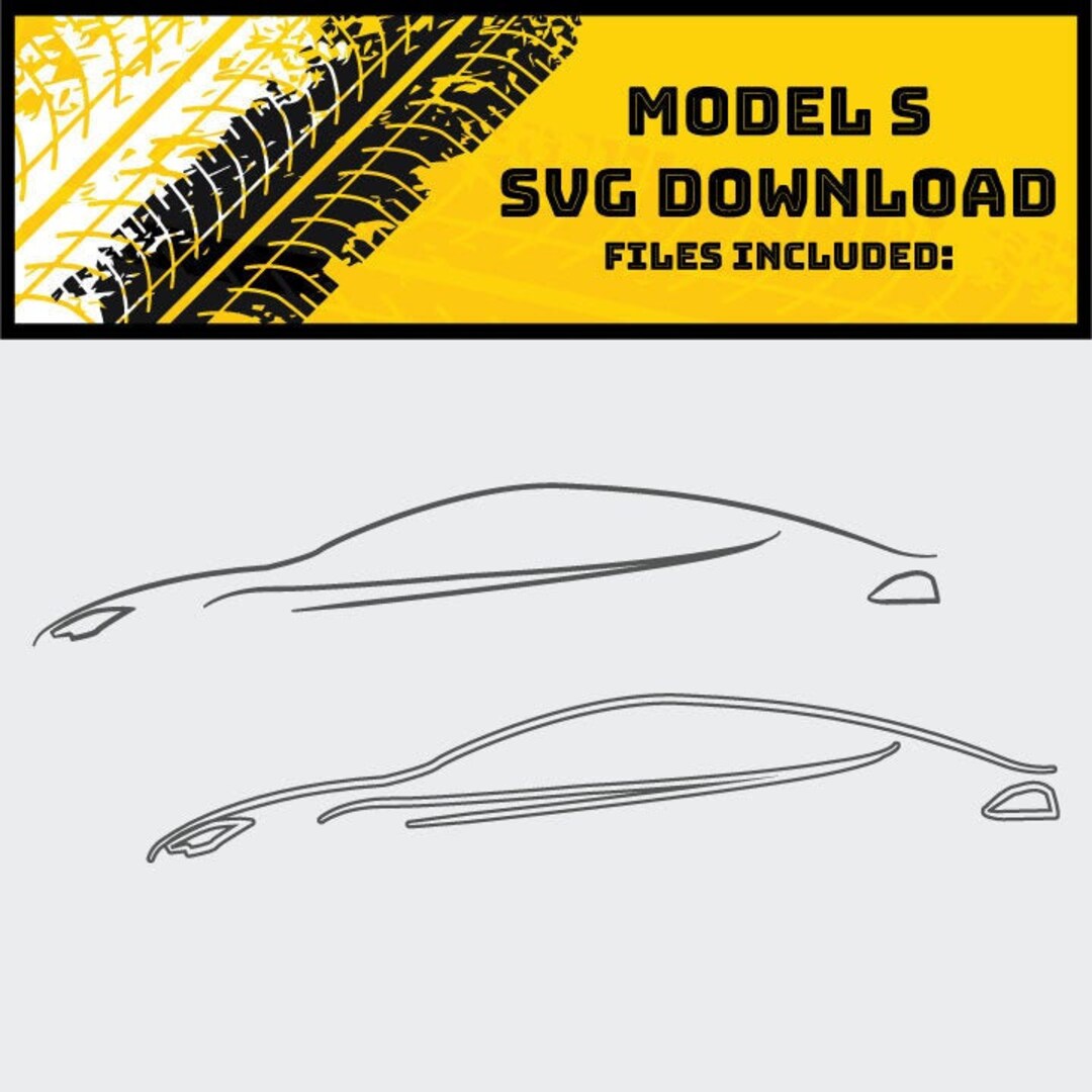 Tesla Model S Inspired Digital Download for Vinyl Cutting Machine-svg ...