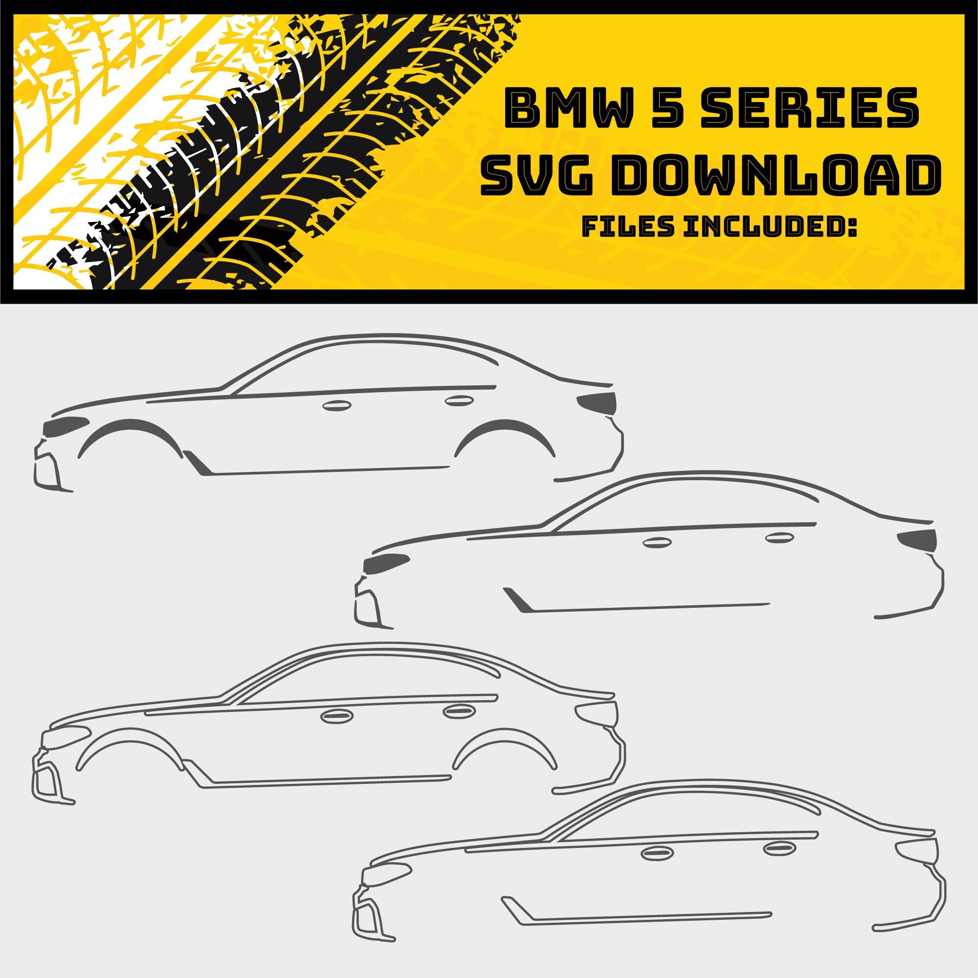 BMW 5 Series Inspired Digital Download for Vinyl Cutting Machine-svg ...