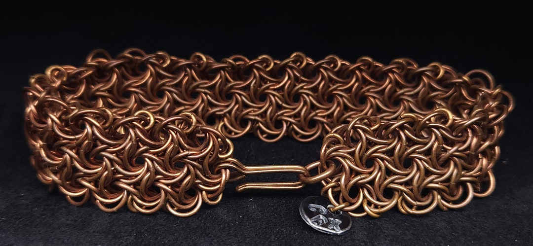 Moorish Rose - Chainmail Bracelet - Copper - Etsy
