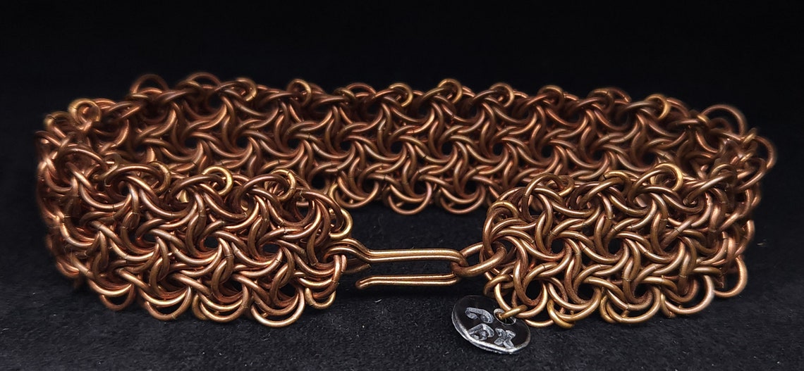 Moorish Rose - Chainmail Bracelet - Copper - Etsy