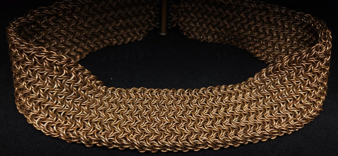 Dense Elfweave - Chainmail Choker - Bronze - Etsy