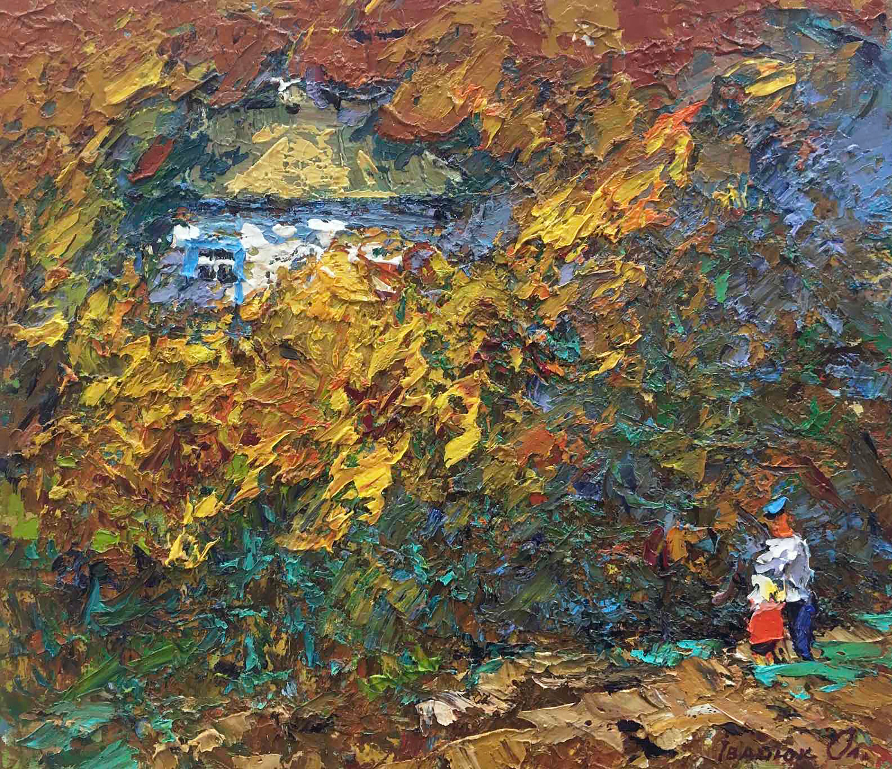 Oil painting By the evening Kalenyuk Alex original picture painter ...