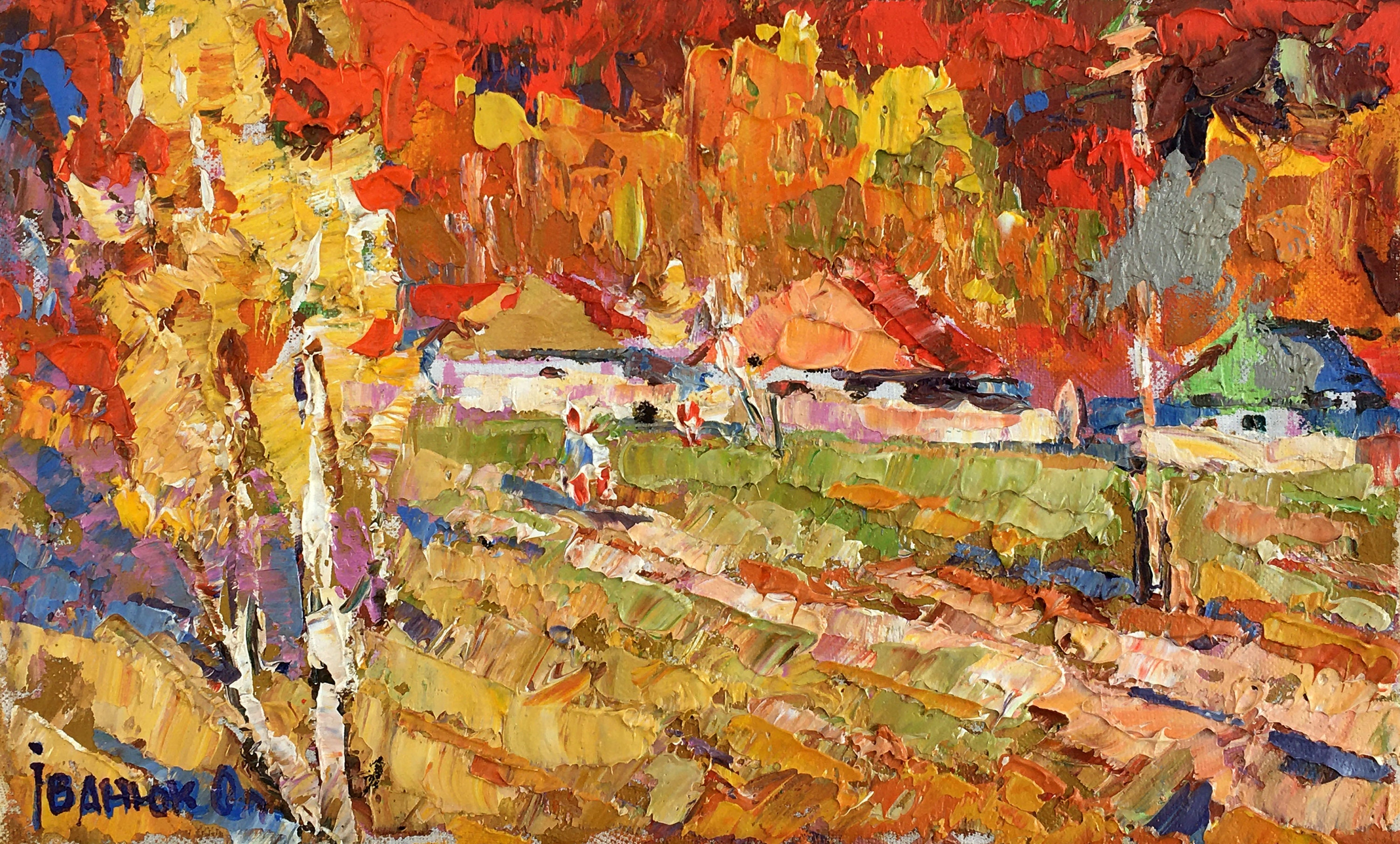 Oil Painting Autumn Day Kalenyuk Alex Original Picture Painter - Etsy