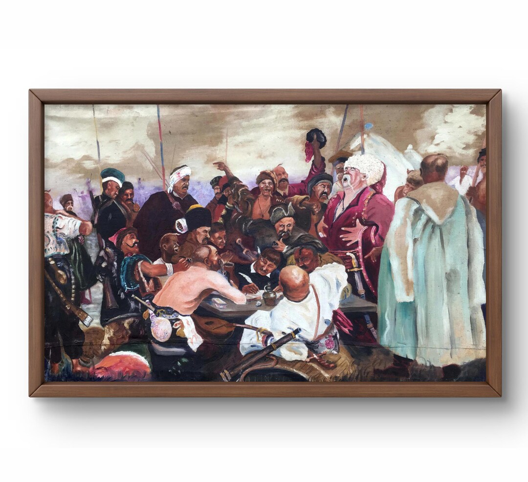 Oil Painting Portrait Original, Painting on Canvas, Cossacks Portrait ...
