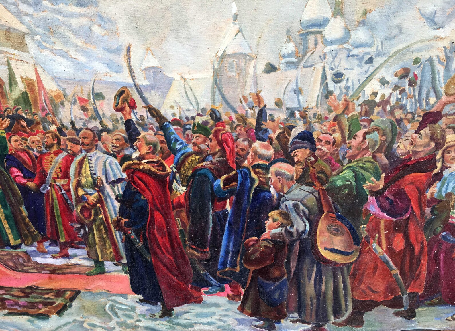 Oil Painting the Reunification of Ukraine and Russia Original | Etsy