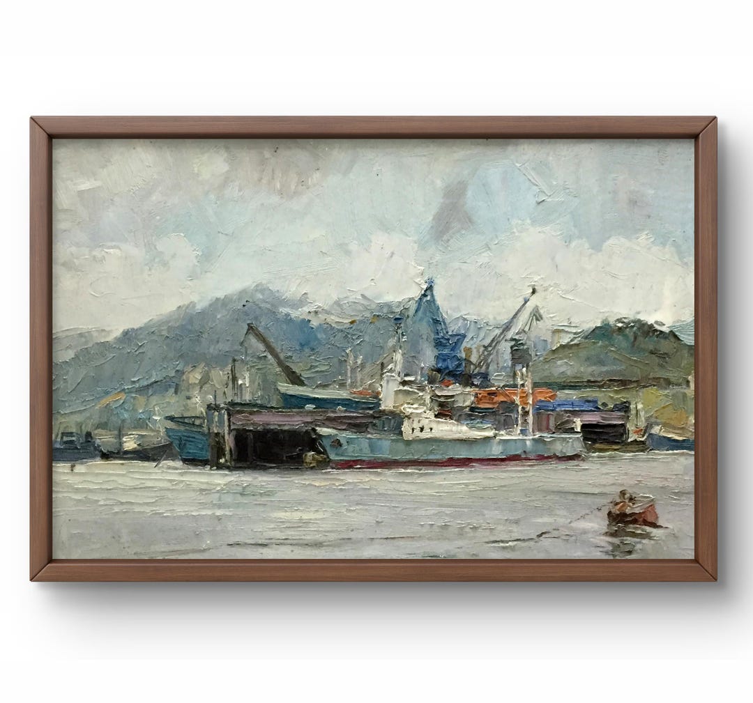 Oil Painting Landscape Original, Oil Painting on Cardboard, Serene ...