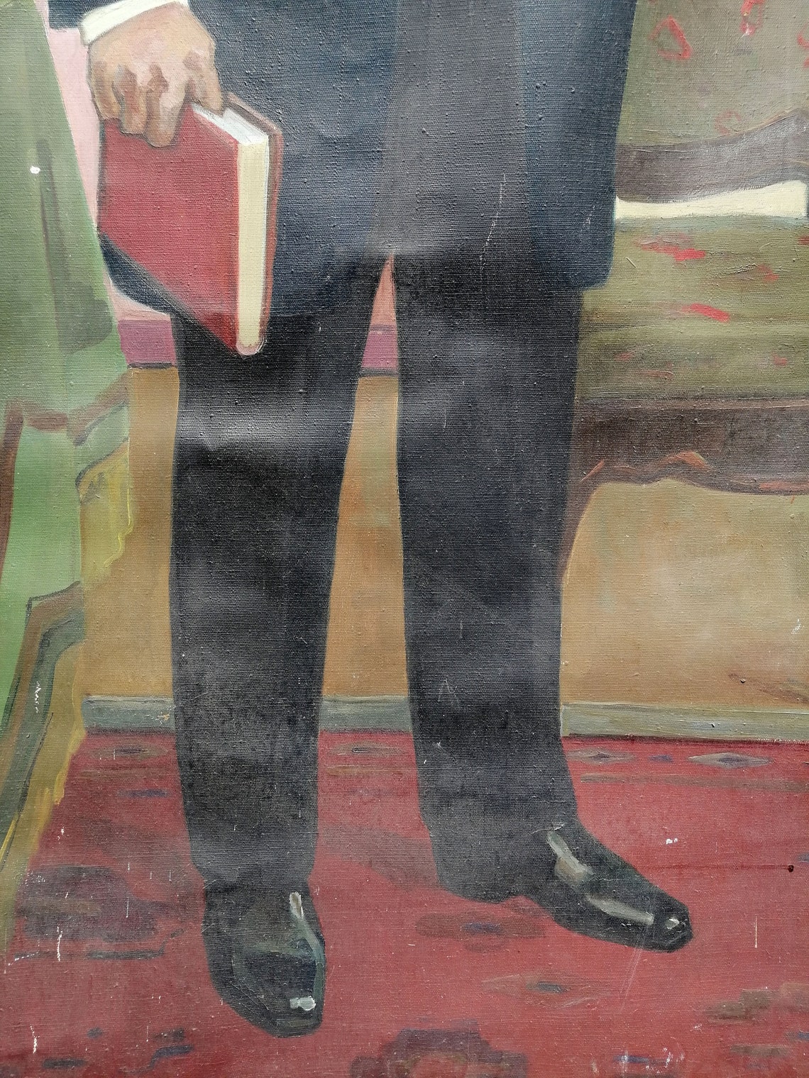 Social realism oil painting Karl Marx Unknown artist original | Etsy