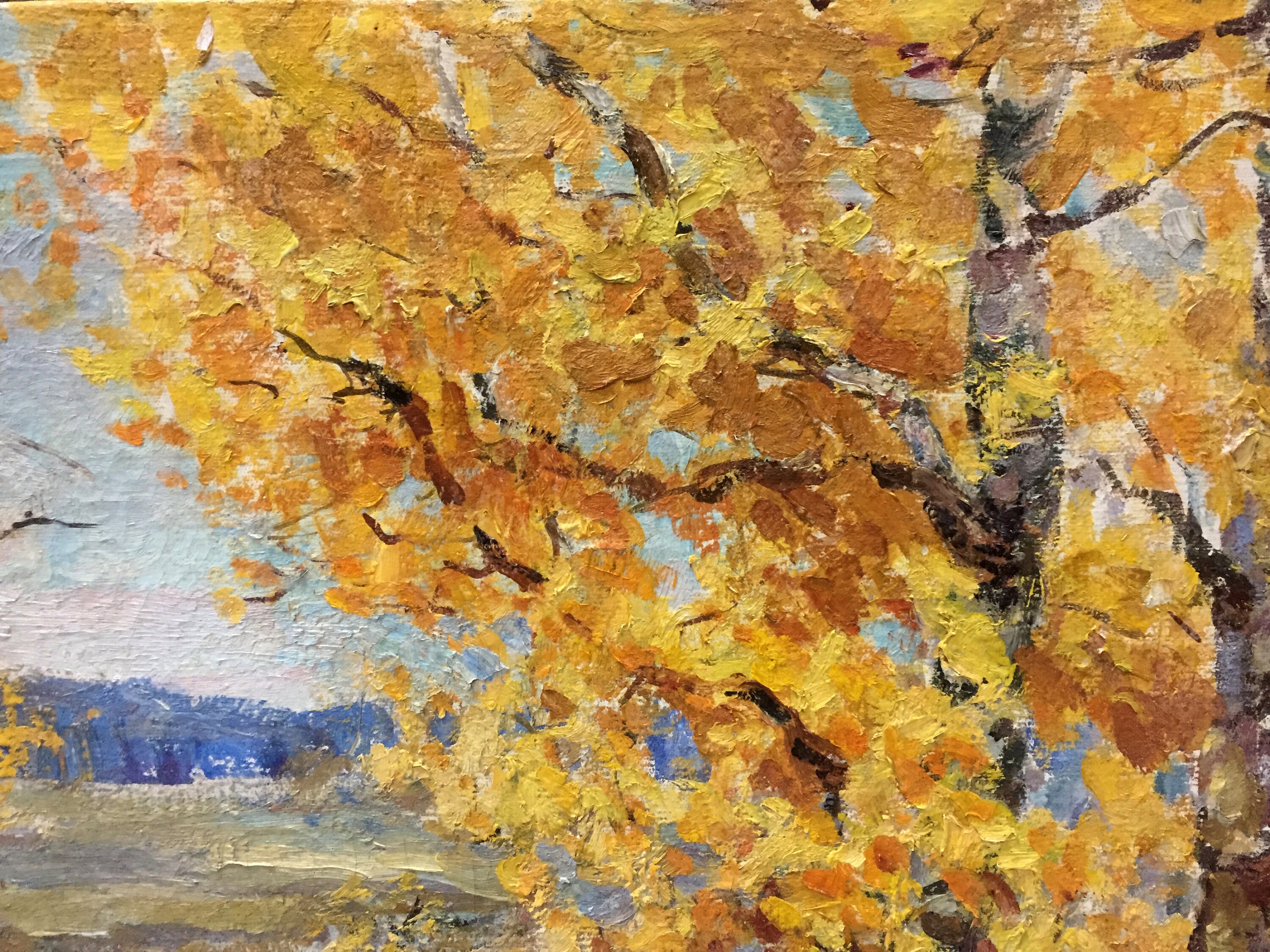 Oil Painting Autumn Sergey Basov Original Picture Painter - Etsy