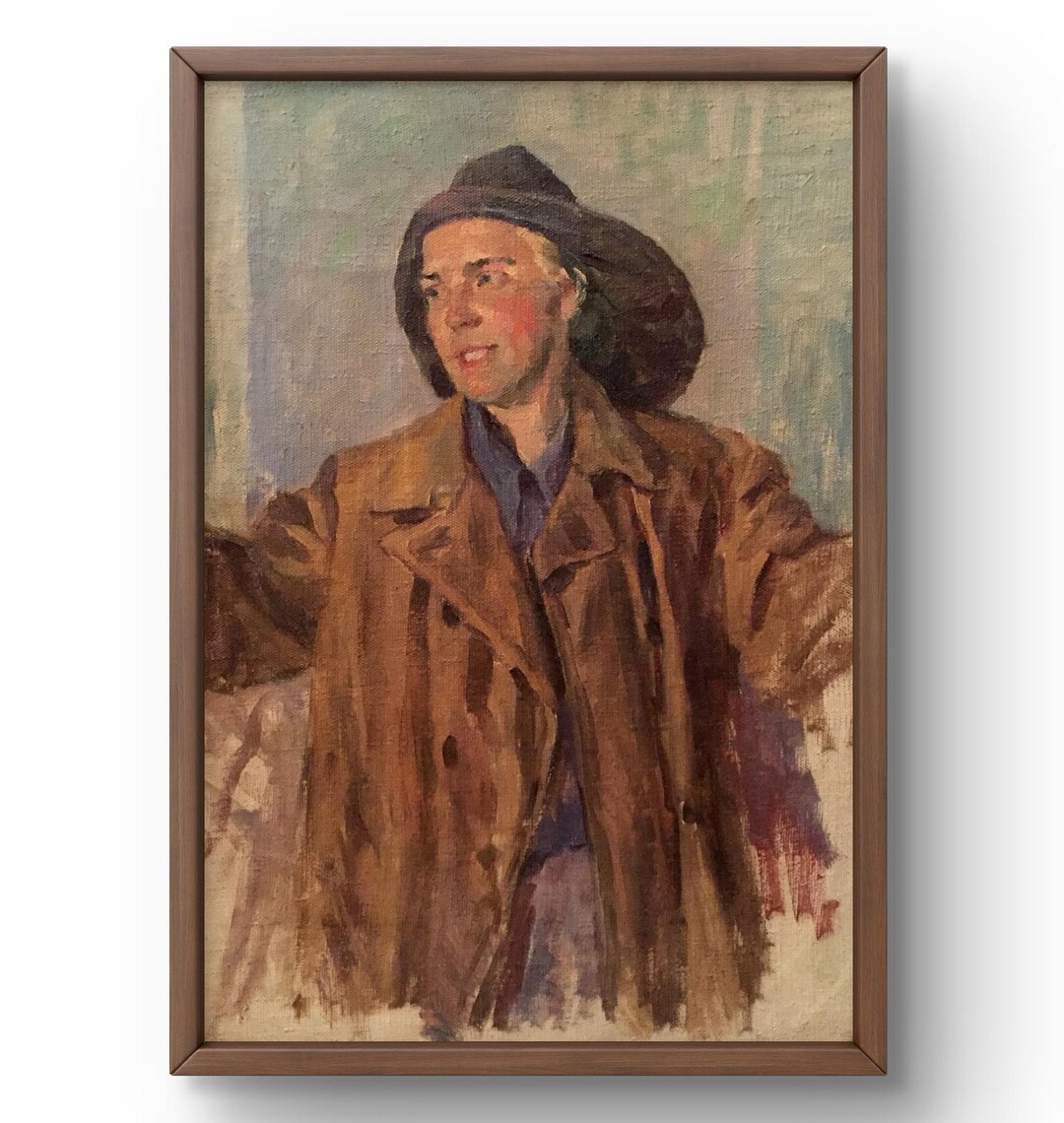 Oil Painting Social Realism Original, Oil Painting on Canvas, Man in ...