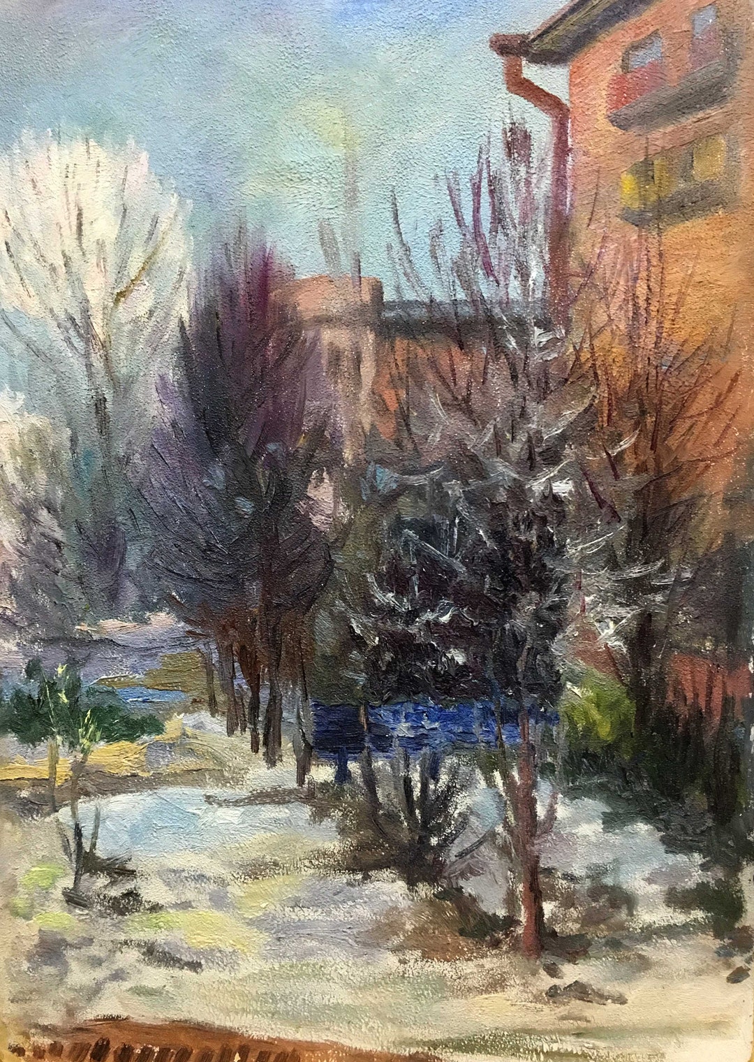 High-rise Buildings Oil Painting Psunenko Oil City Painting Landscape ...