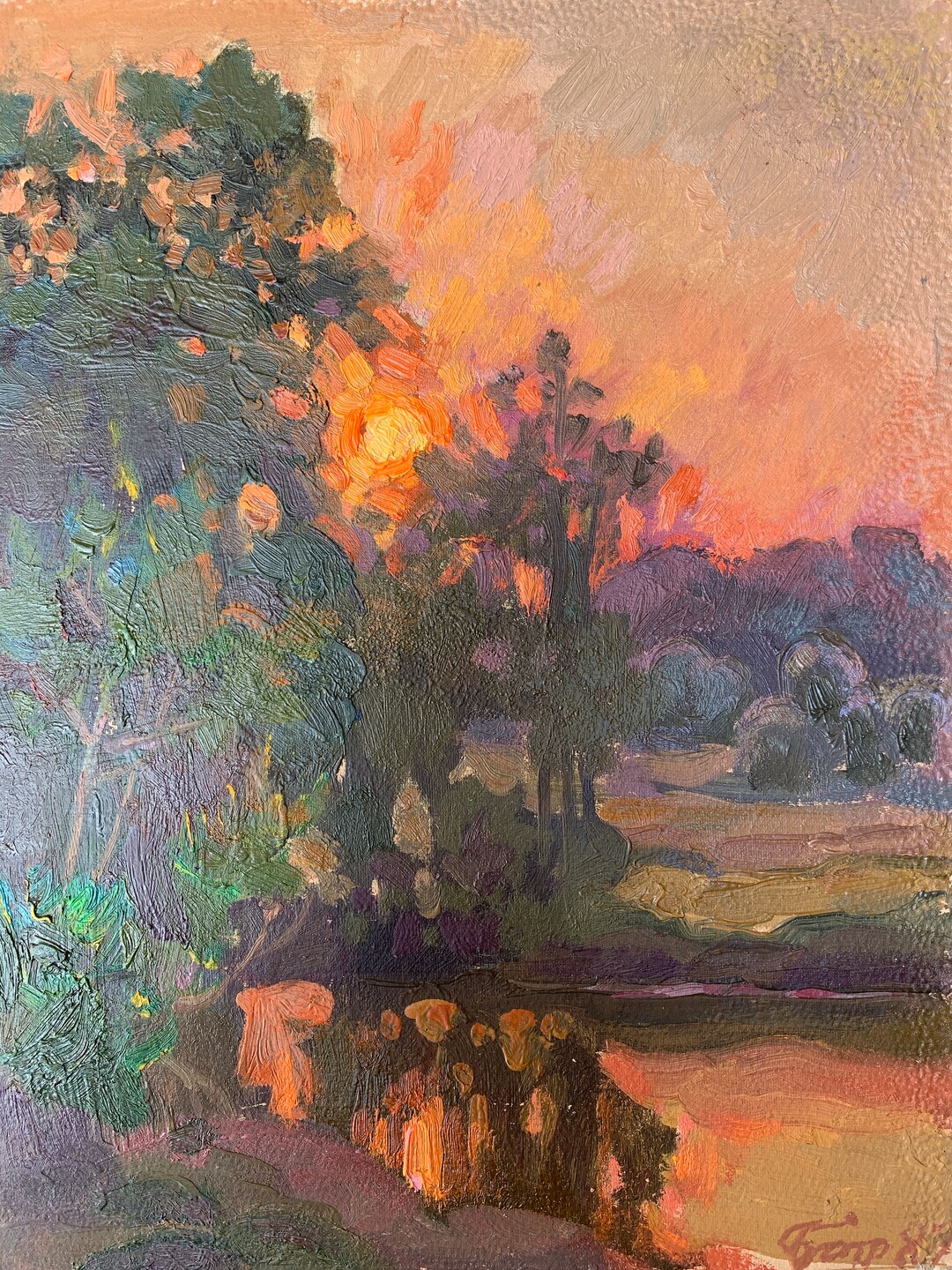 Oil Painting Last Ray Batrakov Vladimir Grigorievich Naaa2005 - Etsy UK