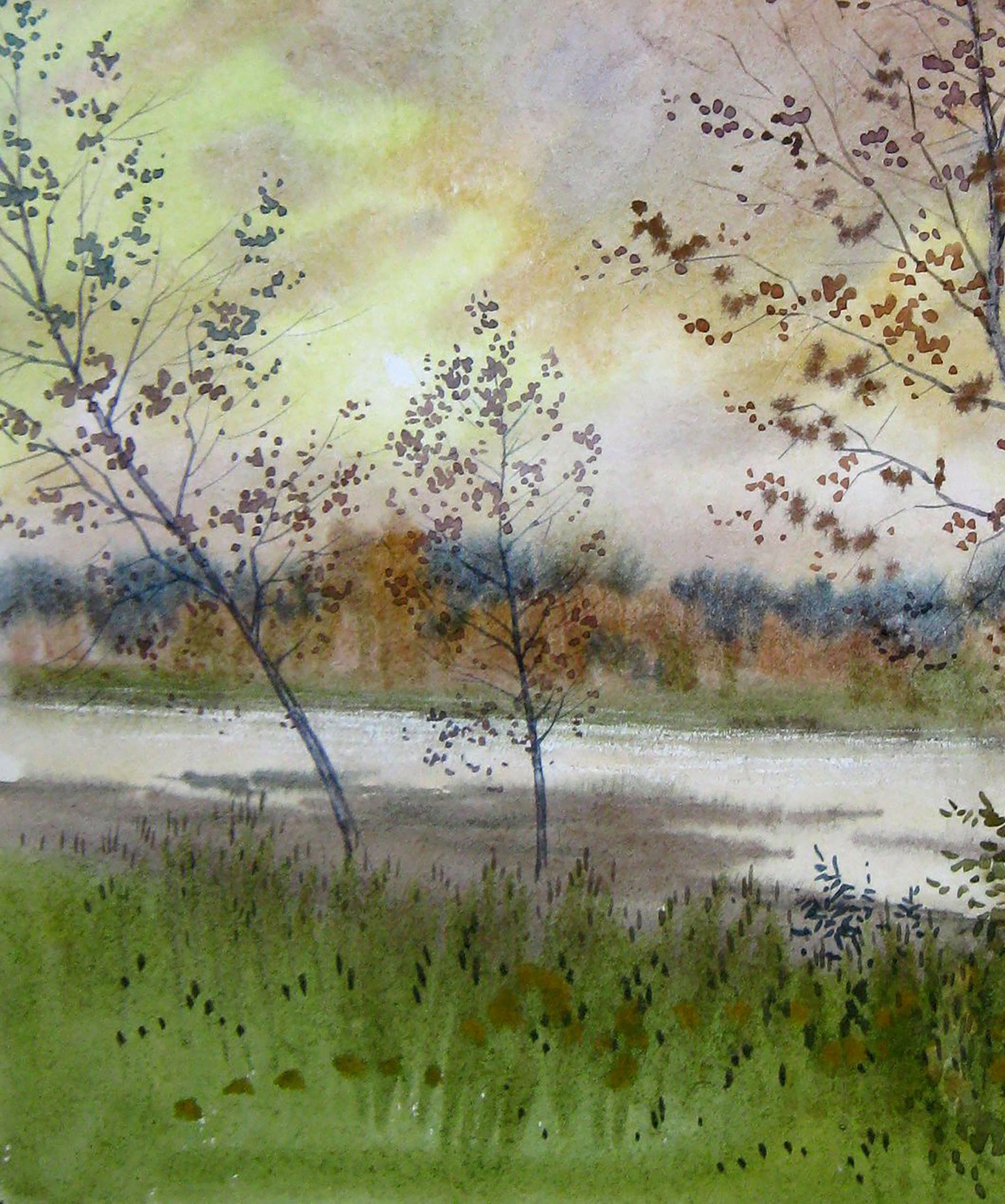 Watercolor Painting in October Kalebets Valery Original - Etsy