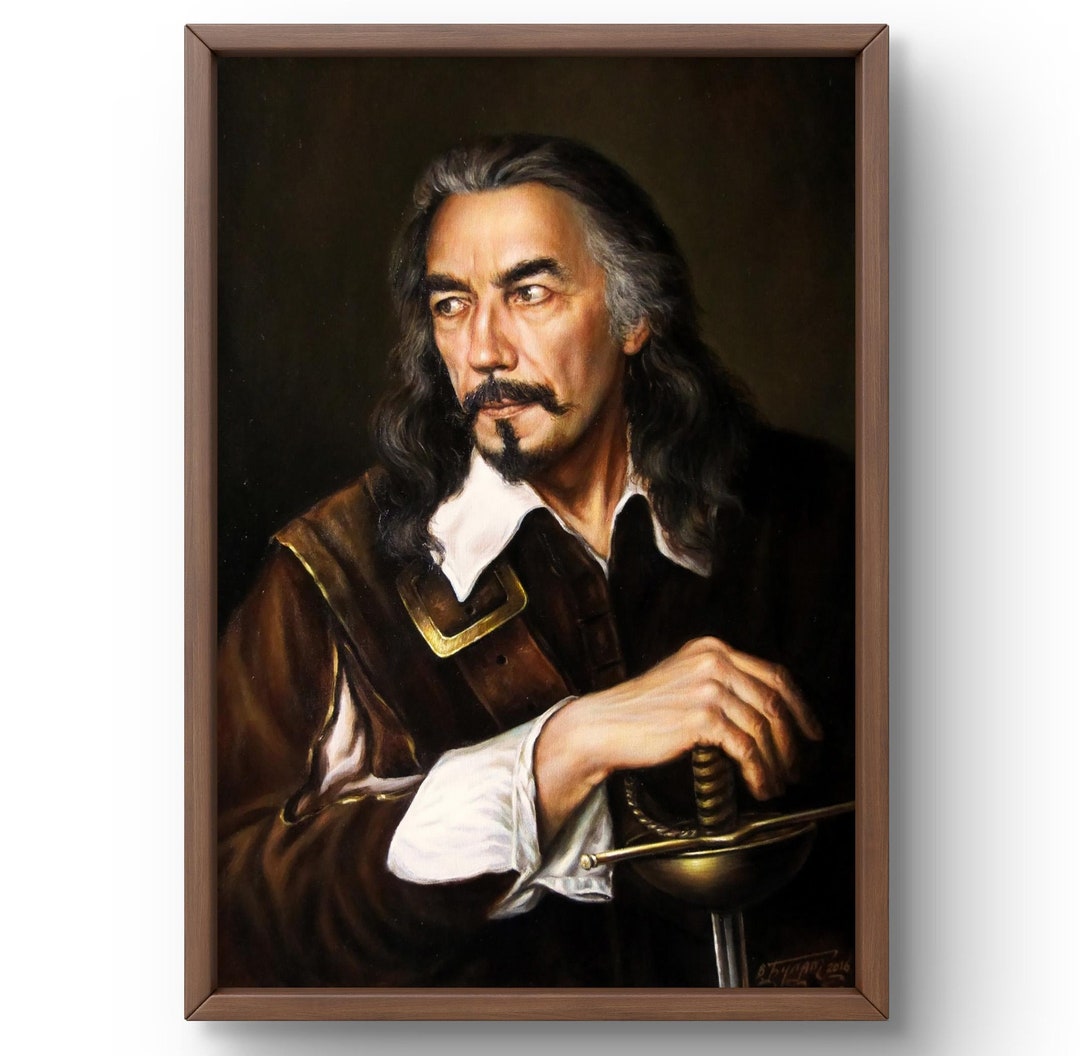 Oil Painting Portrait Original, Painting on Canvas, Musketeer Portrait ...