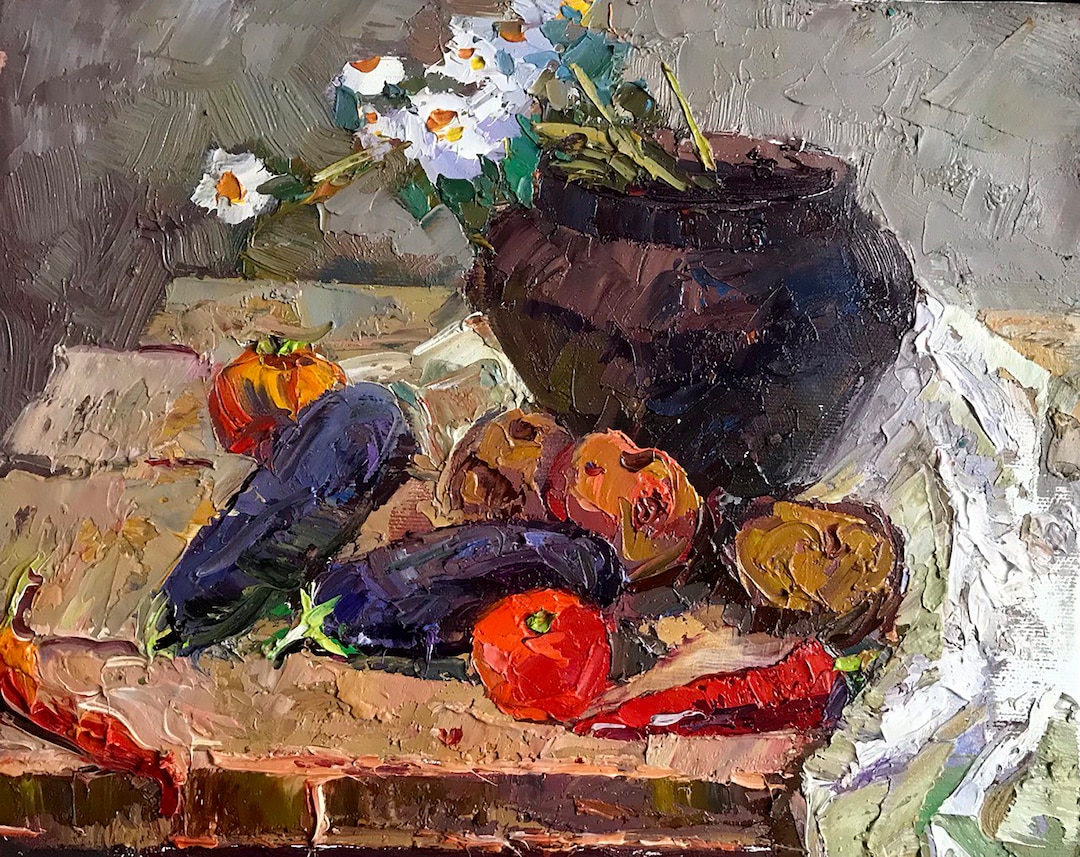 Oil Painting Vegetable Still Life Kalenyuk Oksana Original Picture ...