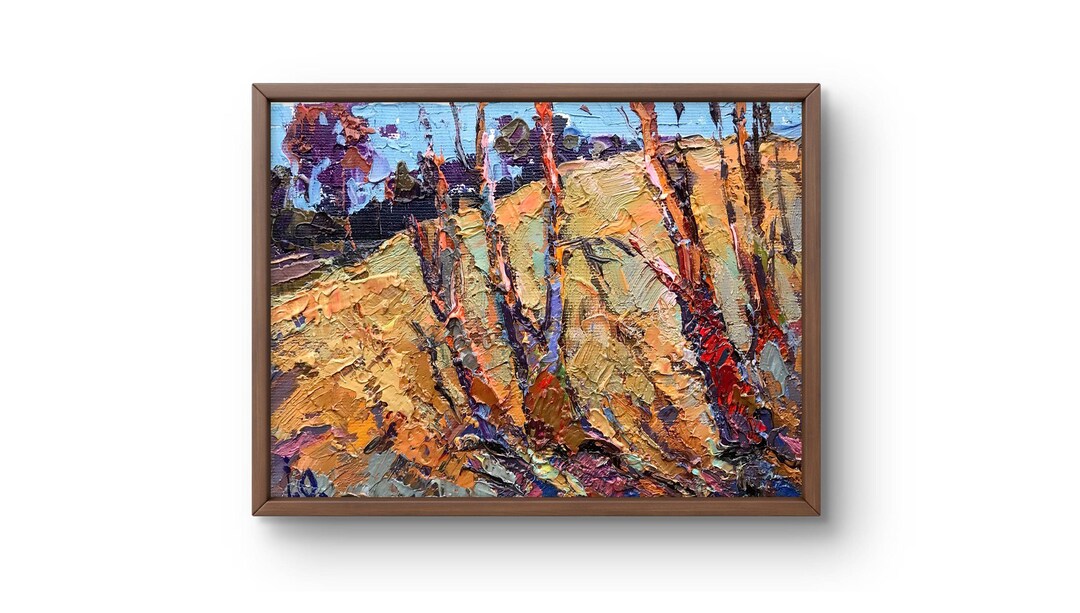Oil Painting Landscape Original, Oil Painting on Canvas, Autumn ...