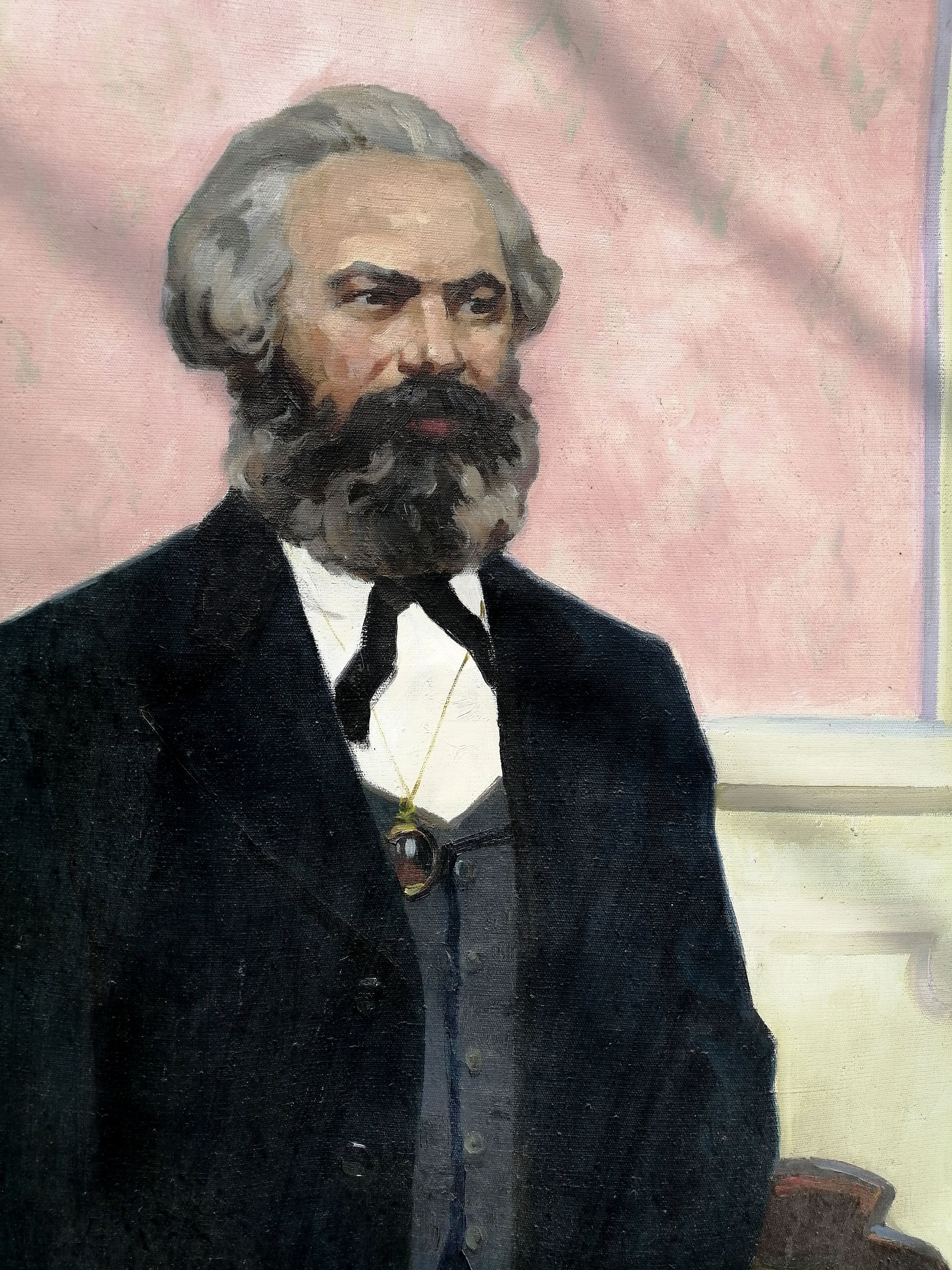 Social Realism Oil Painting Karl Marx Unknown Artist Original - Etsy