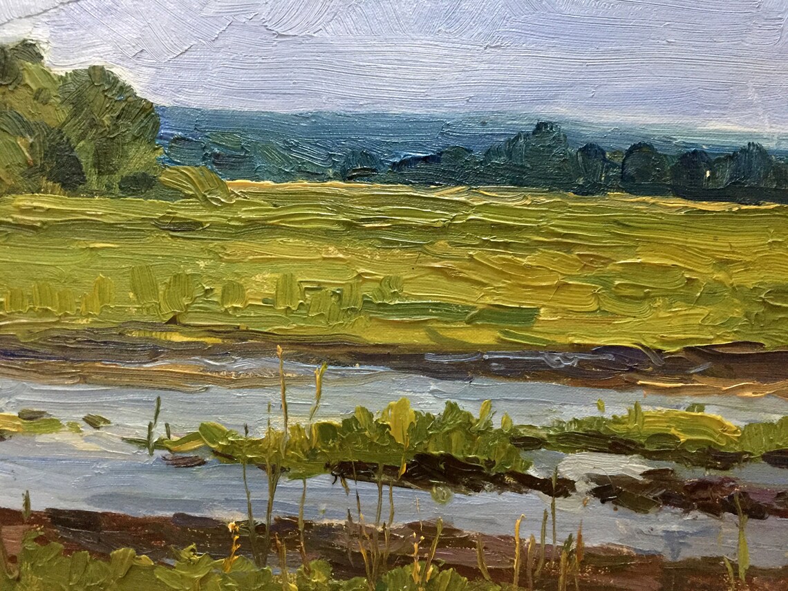 Oil Painting Morass Chernyshevsky Petr Akimovich Original - Etsy