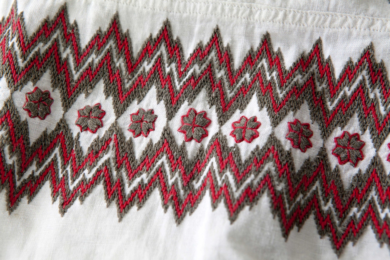 Archaic and Geometric Vyshyvanka Vintage | Ukrainian Embroidery ...