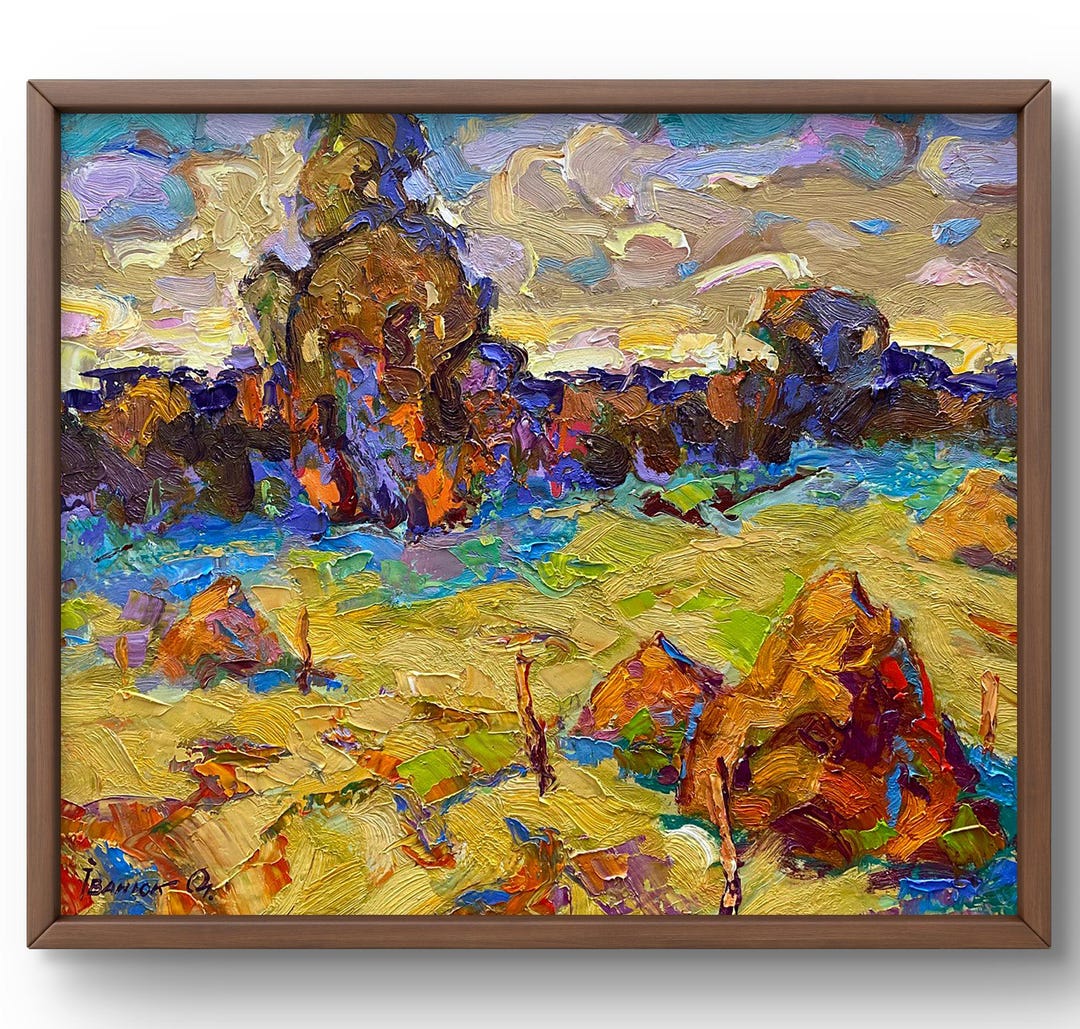 Oil Painting Landscape Original, Oil Painting on Canvas, Dynamic ...