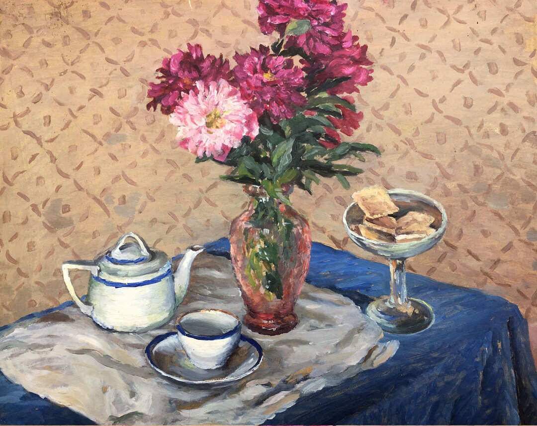 Oil Painting Still Life Cherkas A.G. Original Painter Picture Flowers ...