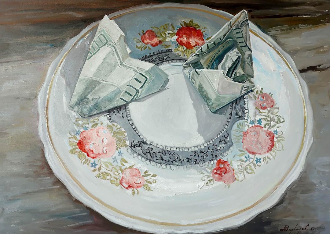 Still Life Painting Print, Kitchen Decor, Dishes, Contemporary Oil Art ...