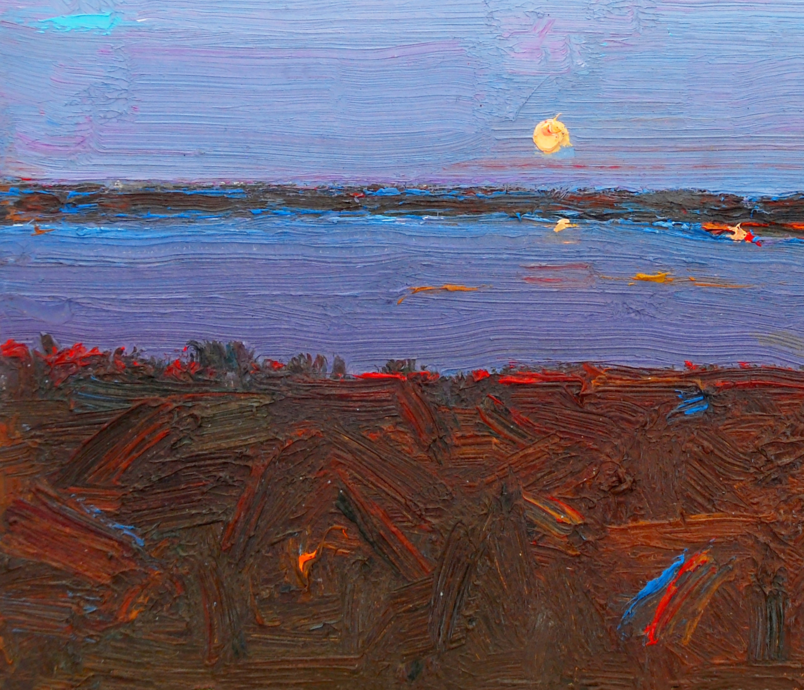 Oil Painting Night Landscape T. Tpokhomtuk Original Picture - Etsy