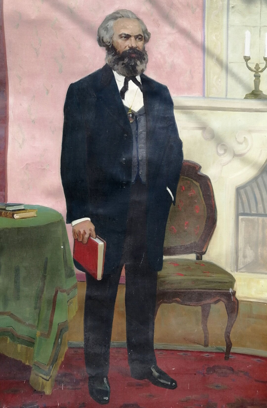 Social Realism Oil Painting Karl Marx Unknown Artist Original Picture ...