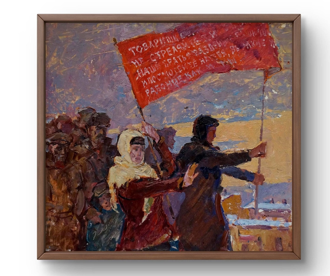 Oil Painting Social Realism Original, Oil Painting on Cardboard ...