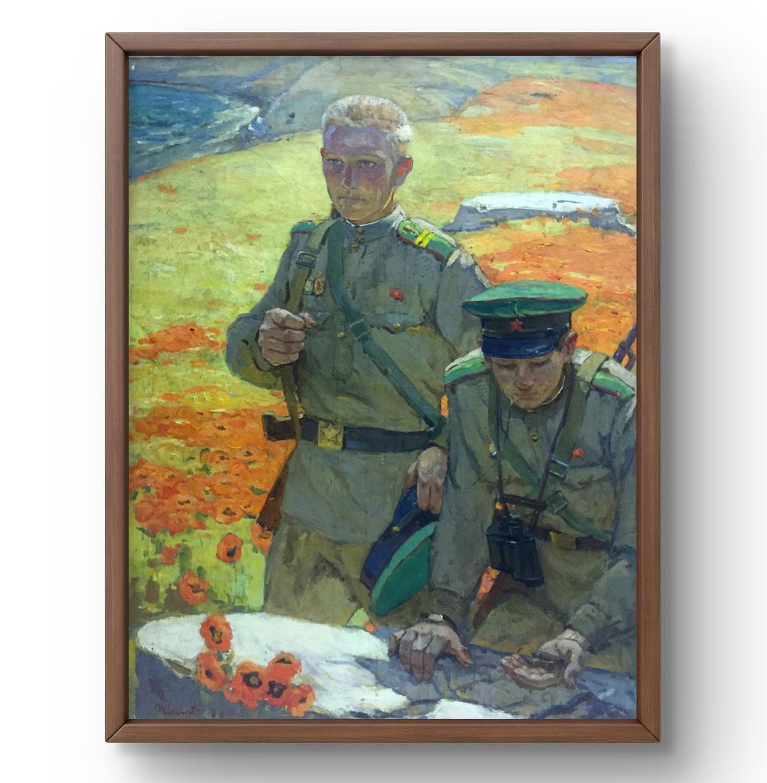 Oil Painting Socialist Realism Original, Oil Painting on Canvas, Two ...