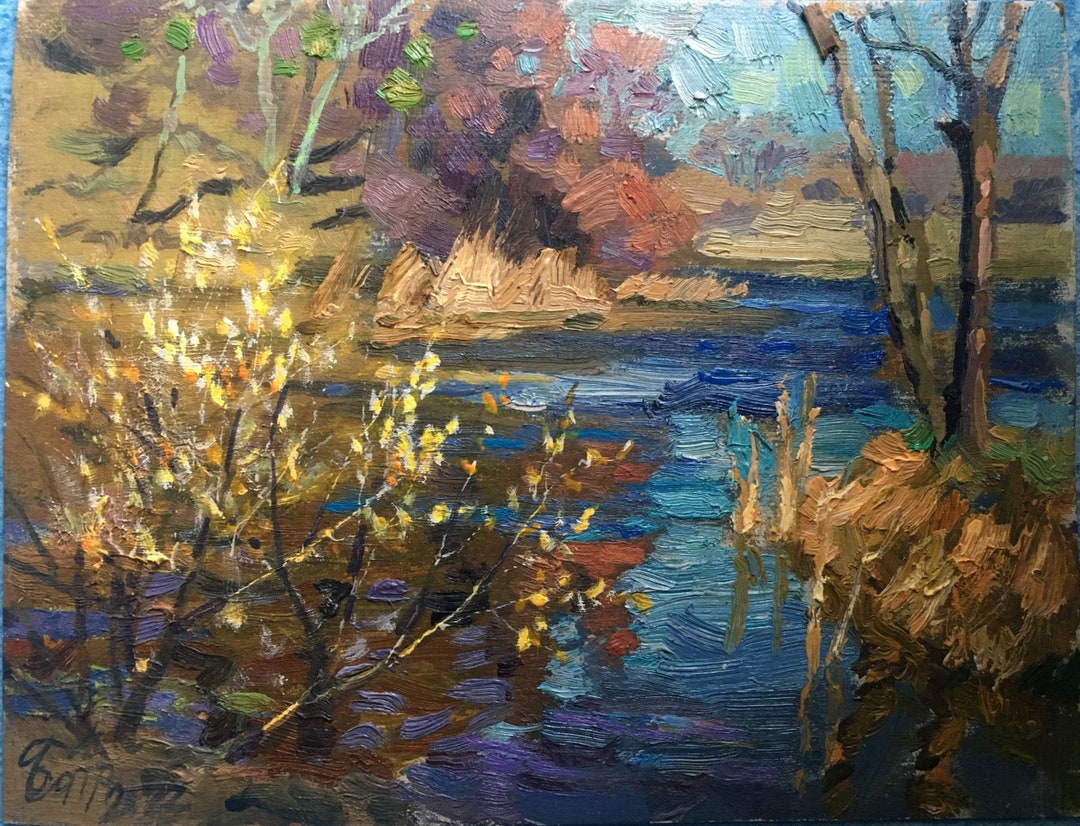Oil Painting March Day Batrakov Vladimir Grigorievich AAA2417 - Etsy