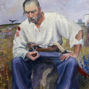 Oil Painting Ivan Sirko Serdyuk Boris Petrovich Painter Portrait ...