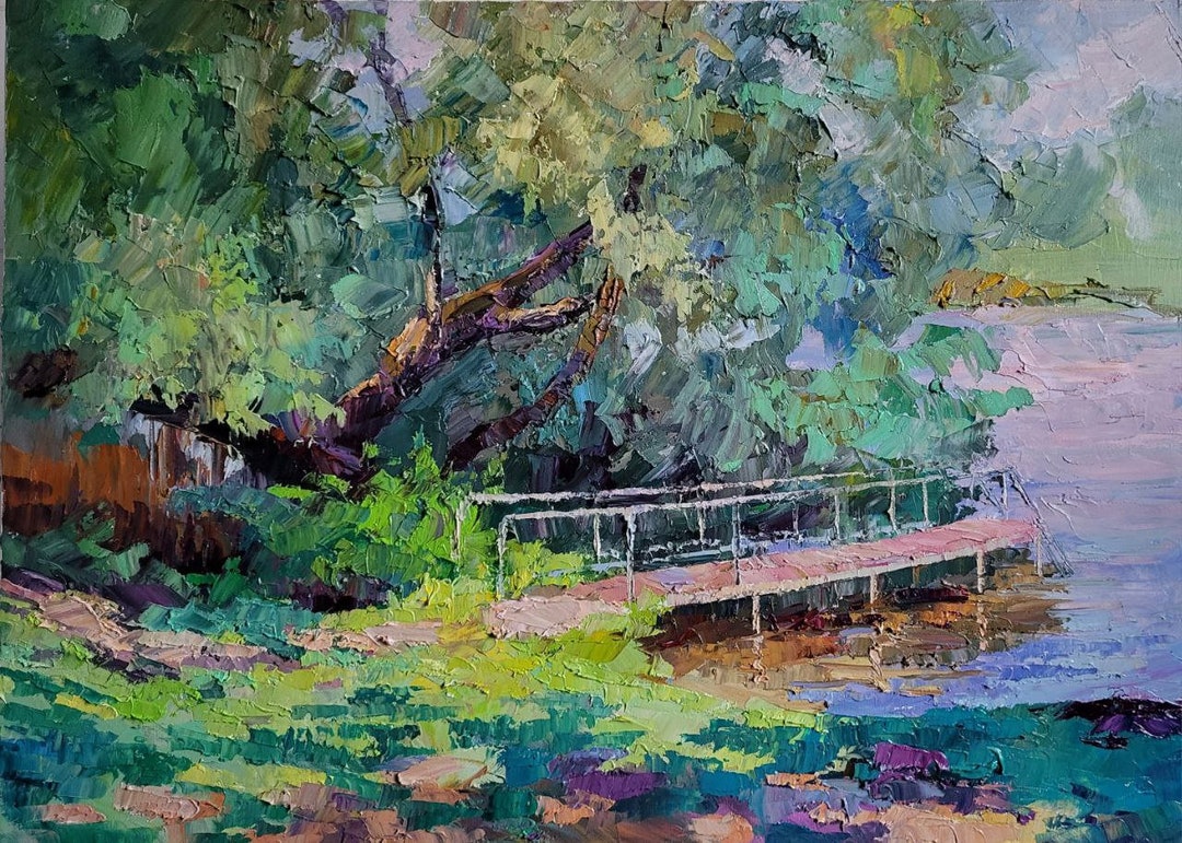Oil Painting A Fallen Poplar Serdyuk Boris Petrovich Home - Etsy