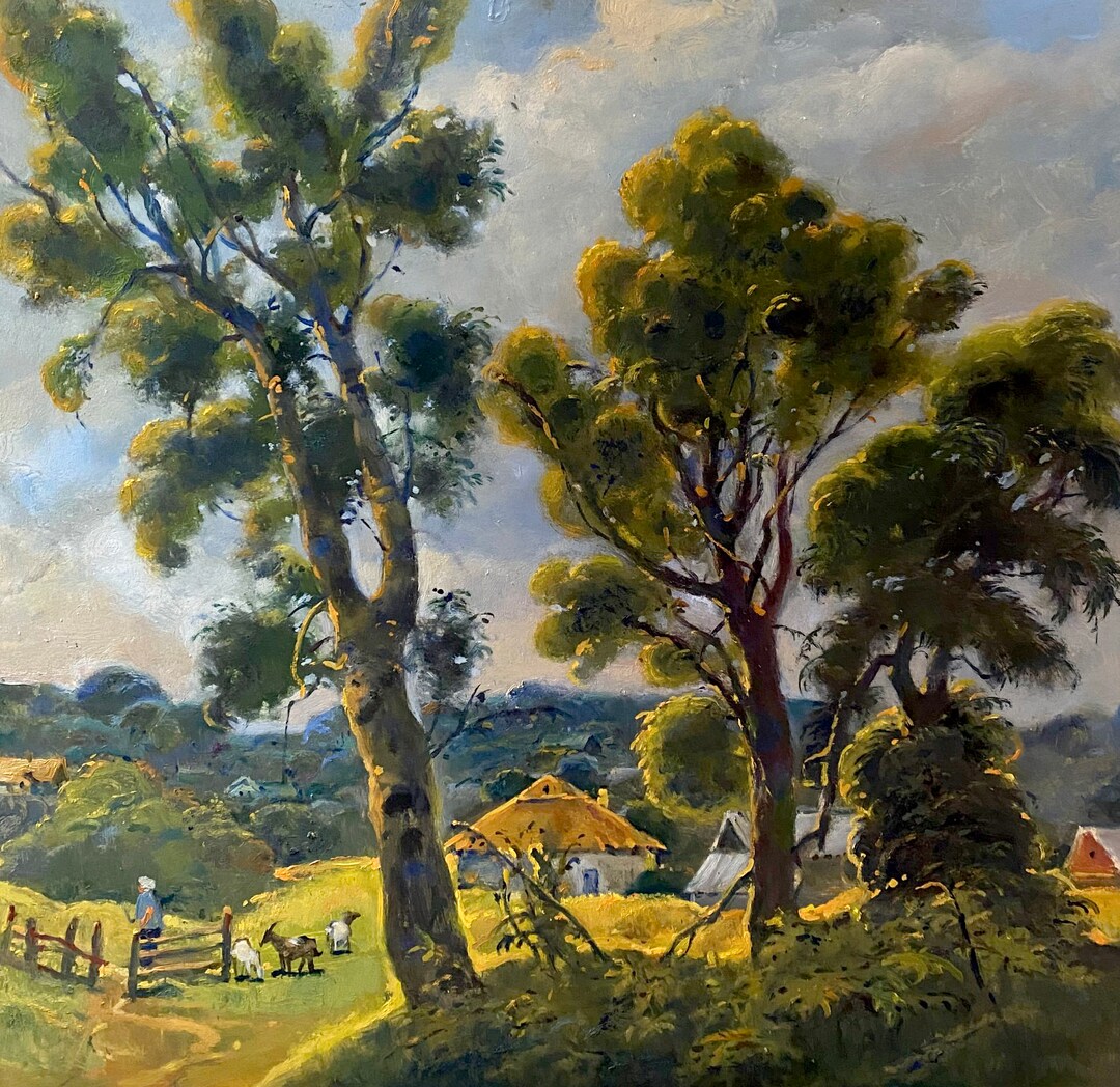 Oil Painting Landscape With Trees Litvinov Oleg Arkad'yevich Original ...