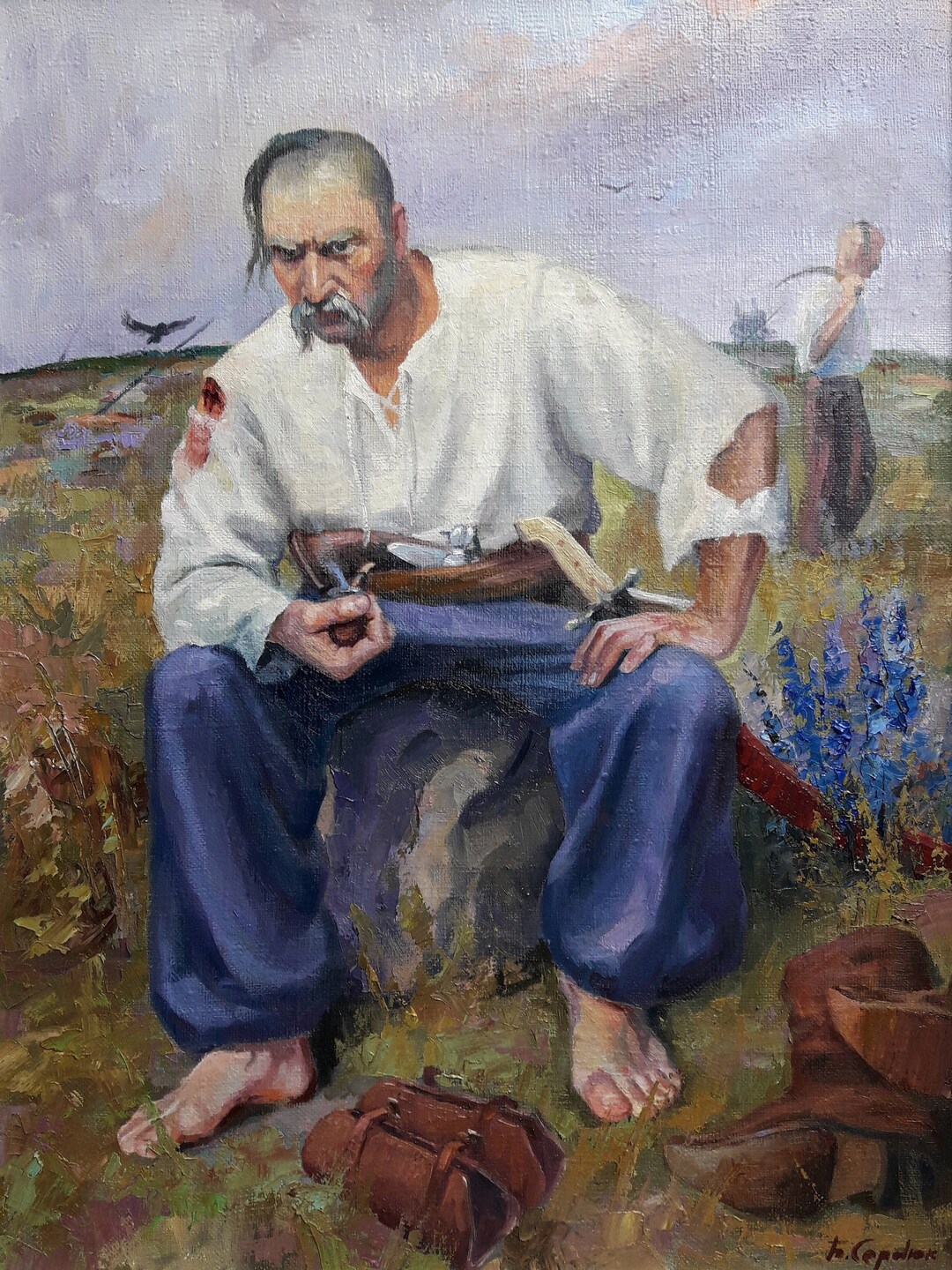 Oil Painting Ivan Sirko Serdyuk Boris Petrovich Painter Portrait ...