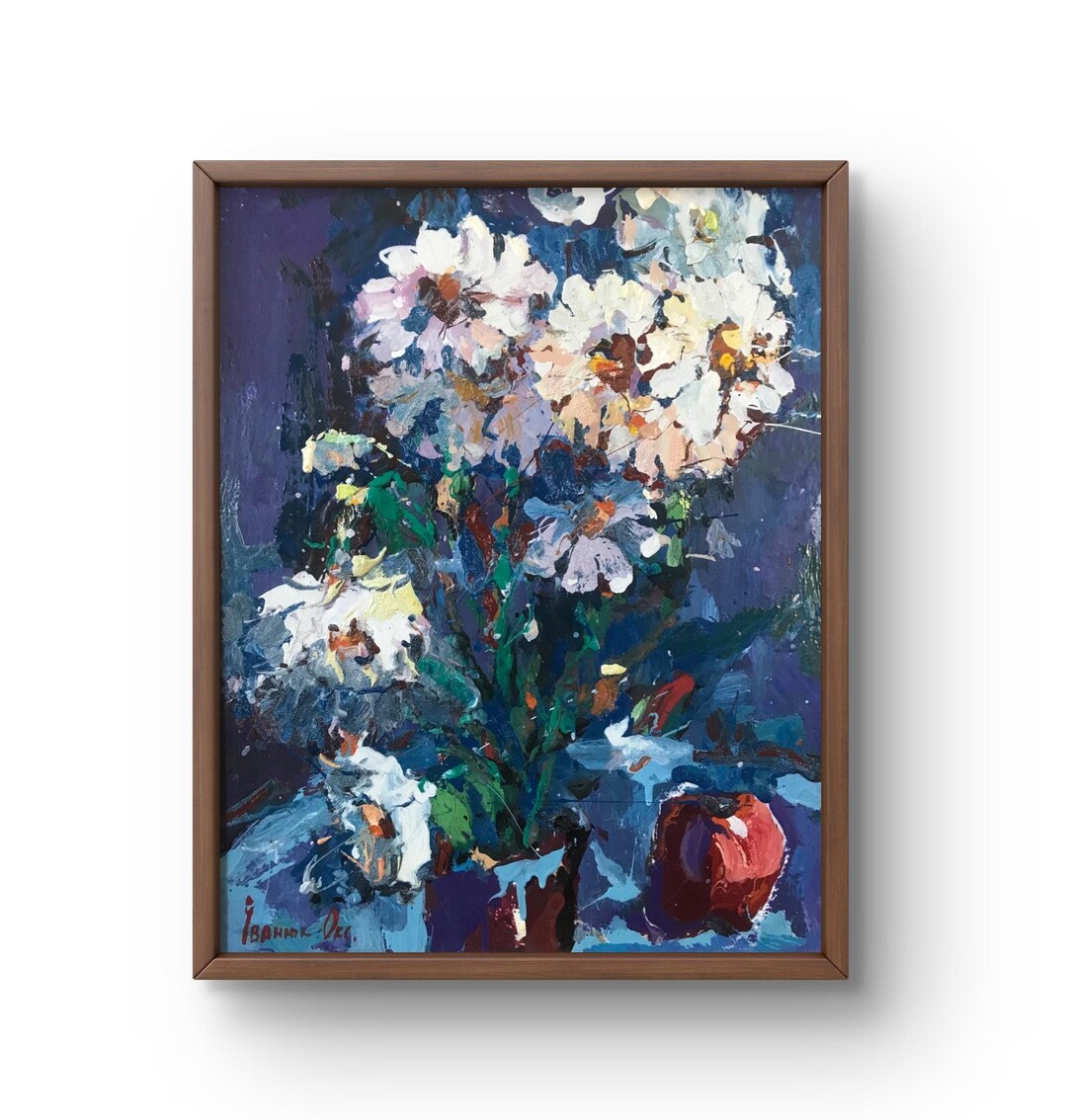 Oil Painting Still Life Original Oil Painting on Canvas Bouquet of ...