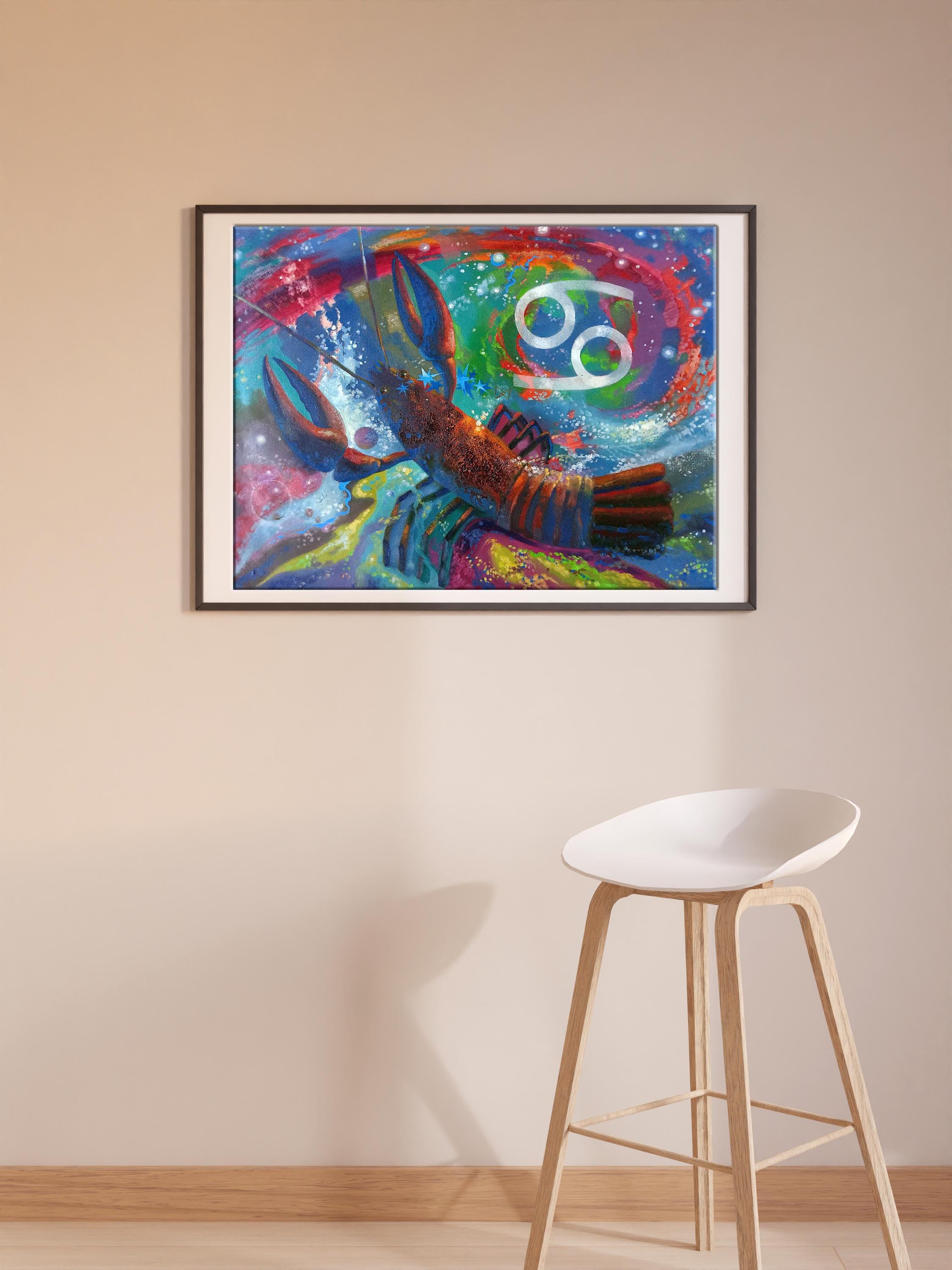 Oil Painting Abstract Original Oil Painting on Canvas Red Cancer ...
