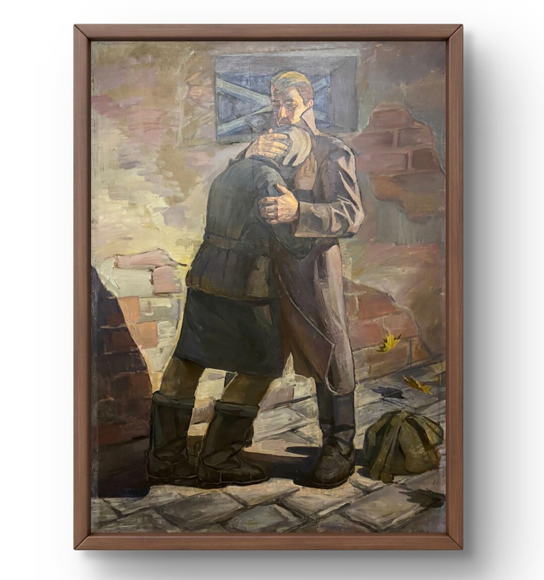 Oil Painting Social Realism Original, Oil Painting on Canvas, Two ...