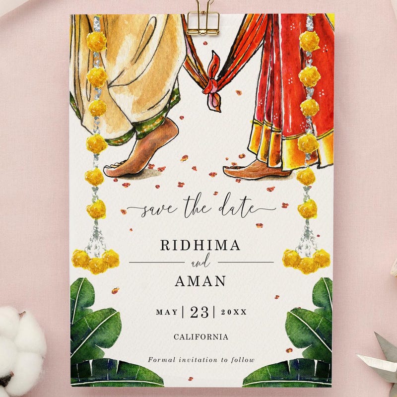 Save the Dates Desi Wedding - Etsy