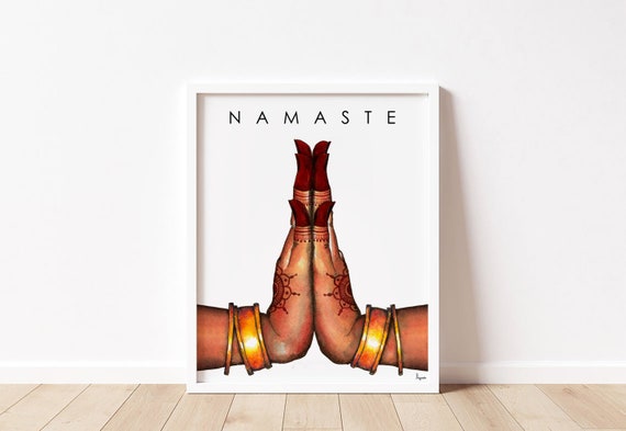 Prints Digital Prints Namaste Poster Indian Zen Wall Art Print India ...