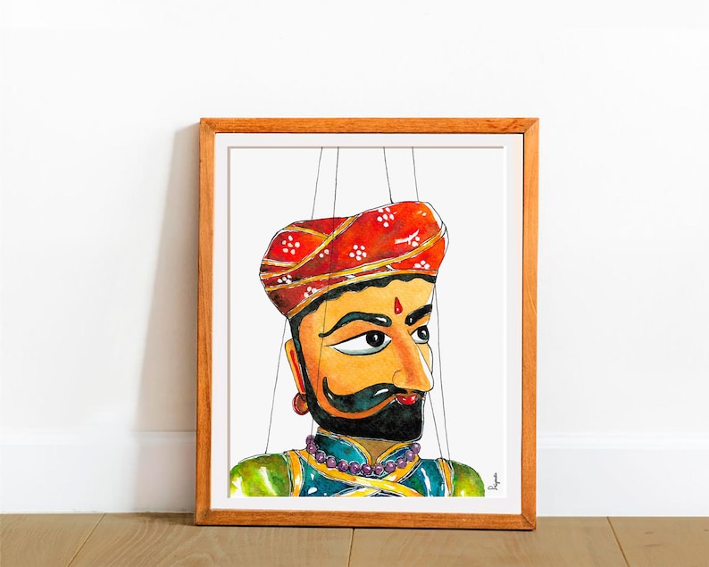 Indian Wall Art, Desi Man Wall Art Print, Desi Print, Indian Home Decor ...