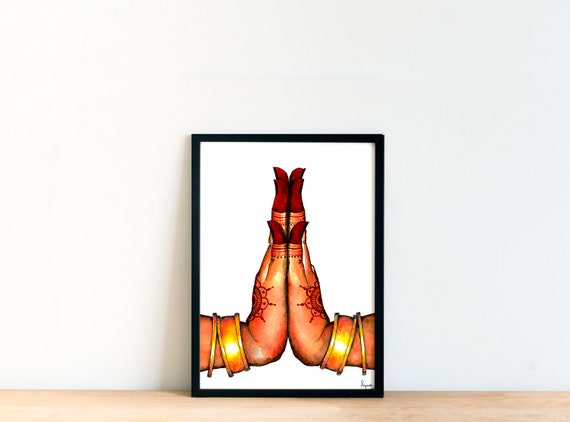 Prints Digital Prints Namaste Poster Indian Zen Wall Art Print India ...