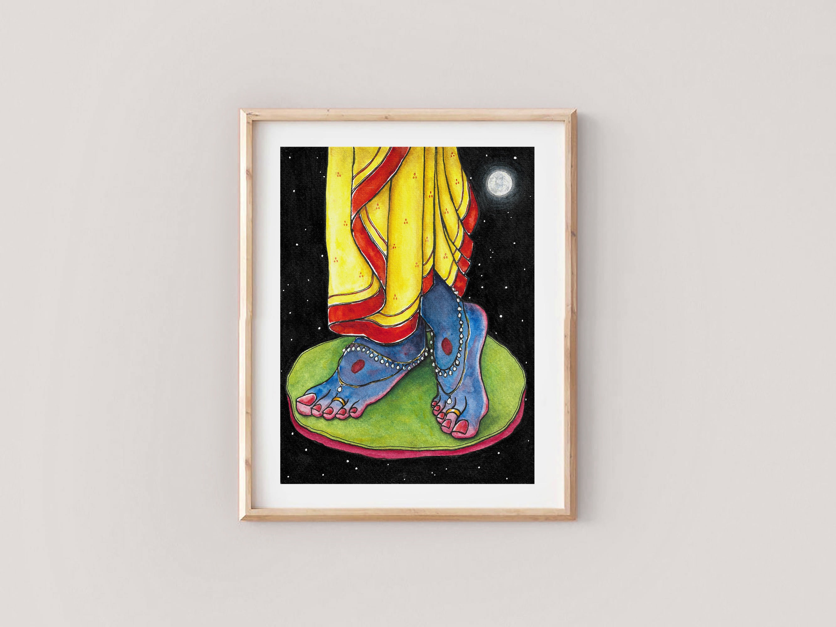 Krishna Feet Painting Krishna Art Krishna Wall Art ISKCON - Etsy