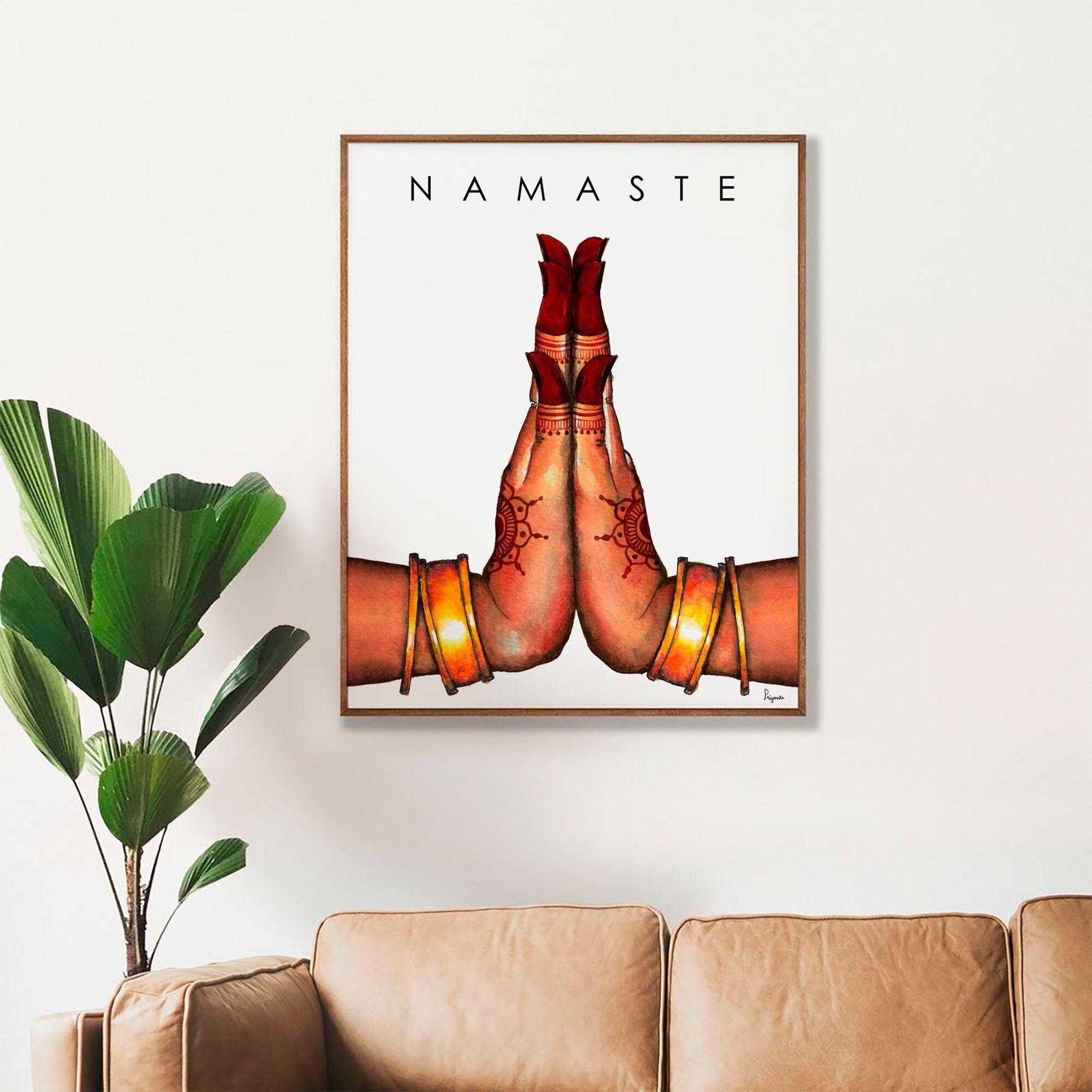 Prints Digital Prints Namaste Poster Indian Zen Wall Art Print India ...